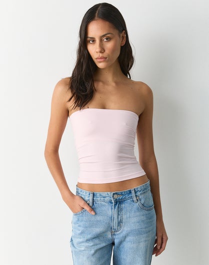 Seamless Strapless Top in Romance Rose | Glassons