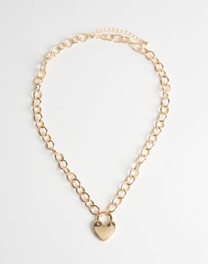 Heart Pendant Necklace in Gold | Glassons