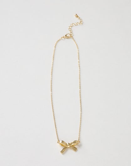 Bow Necklace in Gold | Glassons