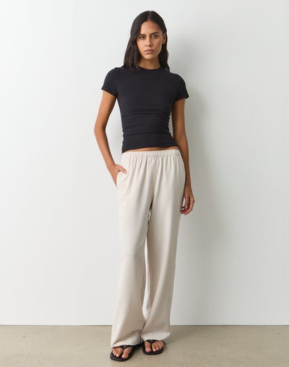 Elastic Waist Wide Leg Pant in You Rock | Glassons AU