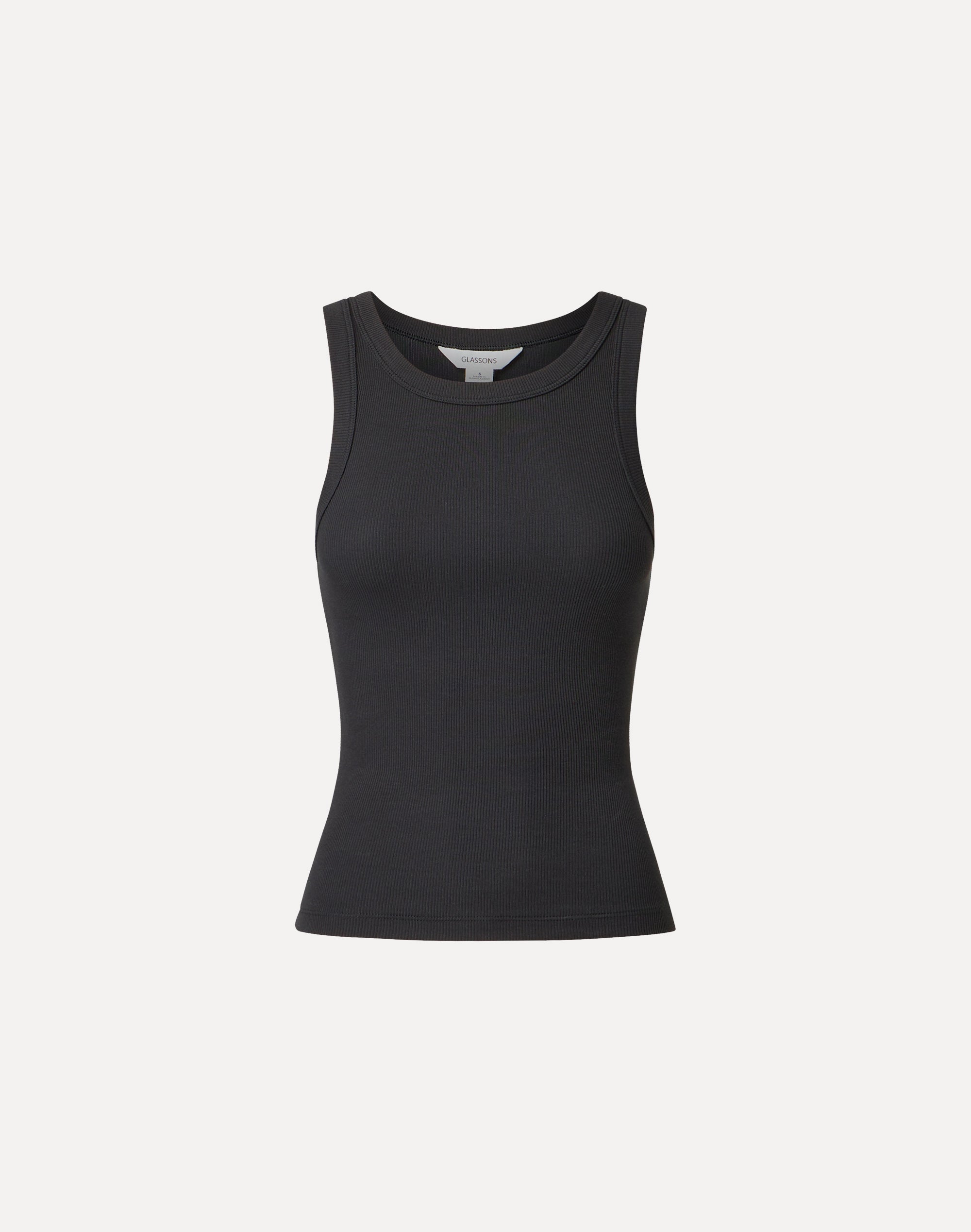 Black Racer Tank Racer Back Tank Top Black | VITO CHAT