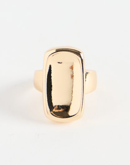 Rectangle Statement Ring in Gold | Glassons US