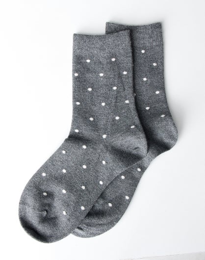 Print Crew Socks in Charcoal X White | Glassons US