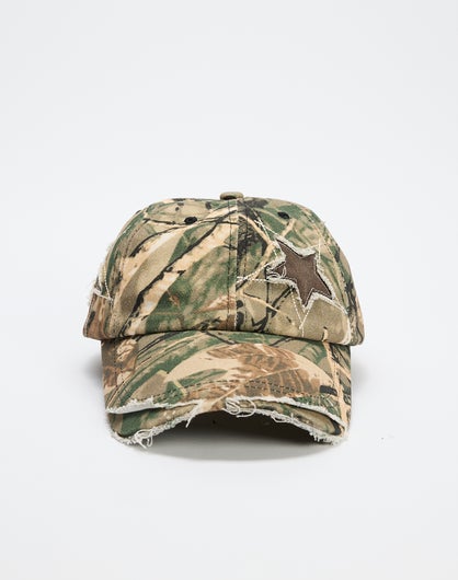 Distressed Star Cap in Camo X Neutral | Glassons AU