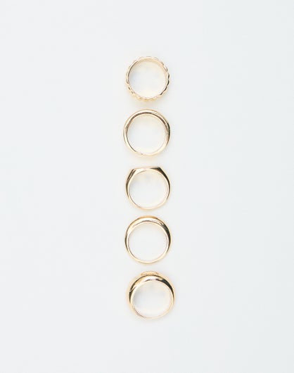 Multi Ring 5 Pack in Gold X Silver | Glassons AU