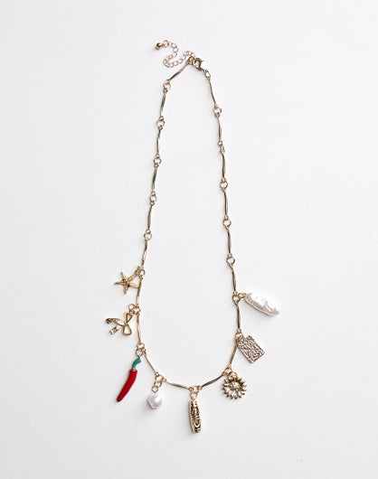 Multi Charm Necklace in Gold | Glassons