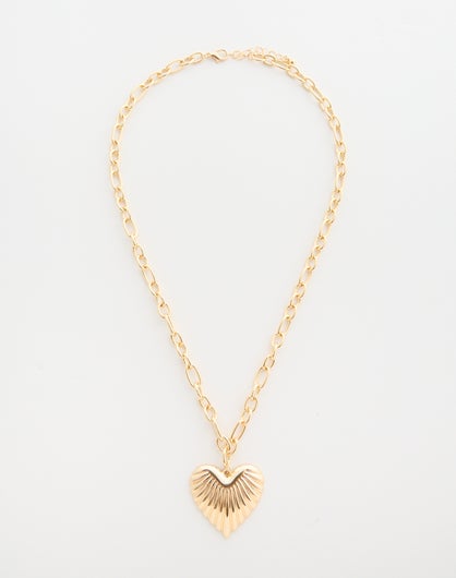 Heart Pendant Necklace in Gold | Glassons AU