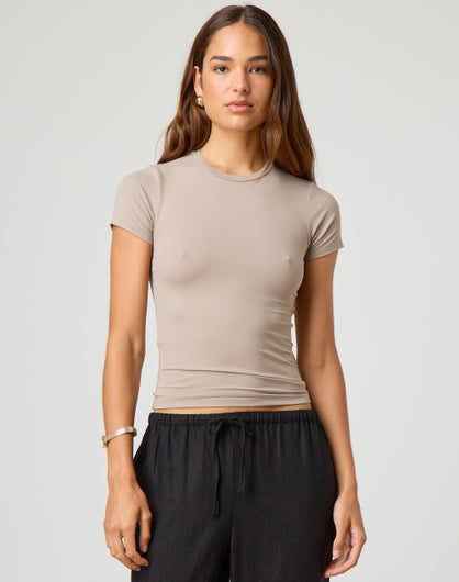 Supersoft Longline Tee in Harp Seal | Glassons