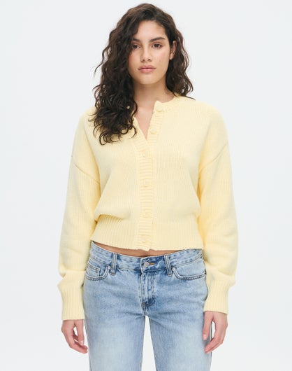 Relaxed Knit Cardigan in Margerine | Glassons US