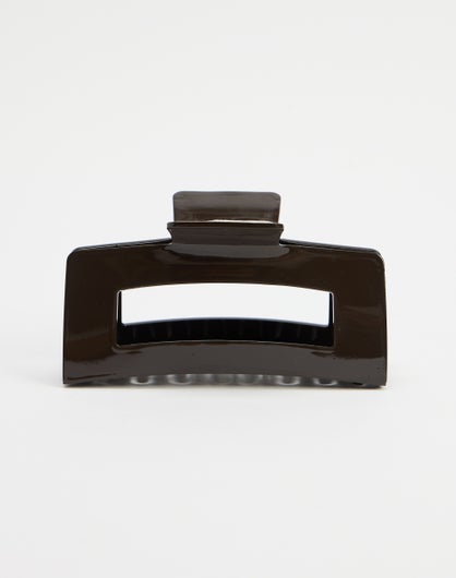 Extra Large Rectangle Claw Clip in Choc Brown | Glassons US