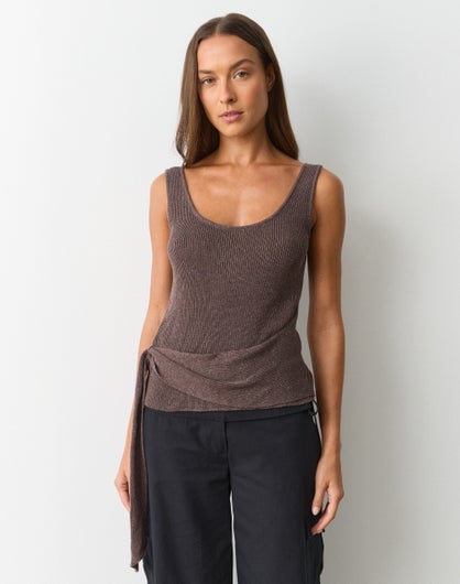 Drape Knit Top in Fudge Fantasy | Glassons SG