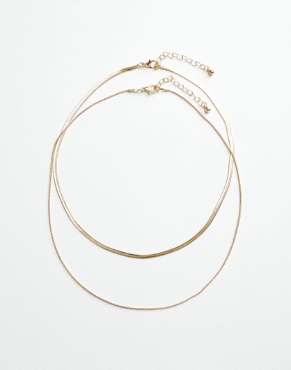 Snake Chain Necklace Twin Pack in Gold | Glassons AU