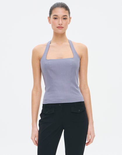 Tailored Halter Top in Smoke And Mirrors | Glassons