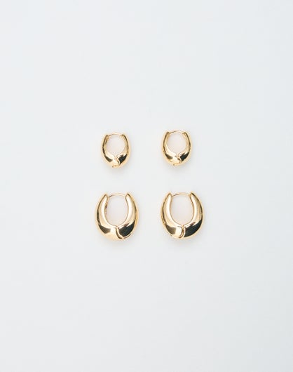 Thick Mini Hoop Pack in Gold | Glassons
