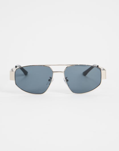Wire Frame Aviator Sunglasses in Silver | Glassons