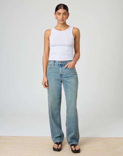 Mid Rise Baggy Fit Jean in Blue Viper | Glassons