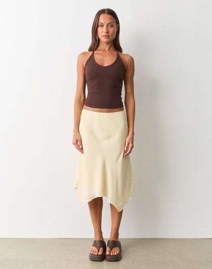 Handkerchief Midi Skirt in Dusty Dandelion | Glassons AU