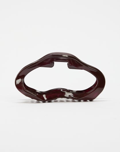 Cut Out Curve Claw Clip in Brown | Glassons