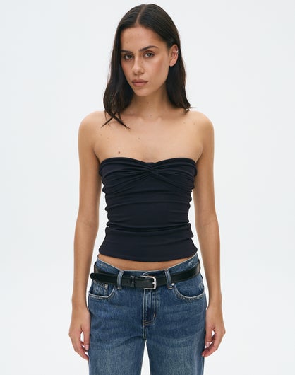 Twist Strapless Top in Black | Glassons US