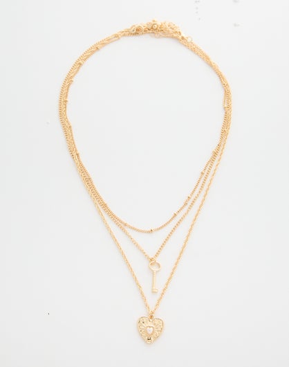 Layered Necklace 3 Pack in Gold | Glassons