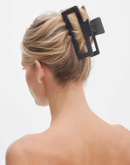 Large Rectangle Claw Clip in Black | Glassons