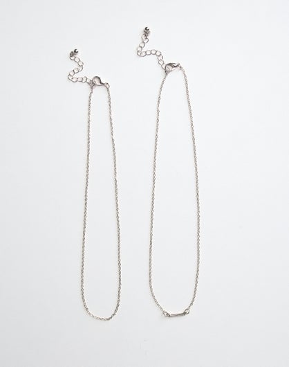 Necklace Twin Pack in Silver | Glassons